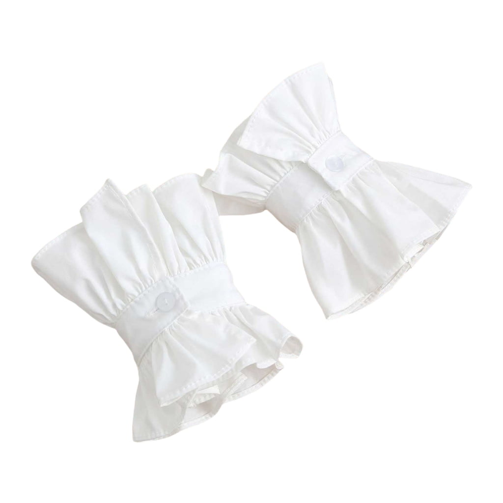 1pair Removable Fakes Sleeves False Cuff Flower Layered Women ...