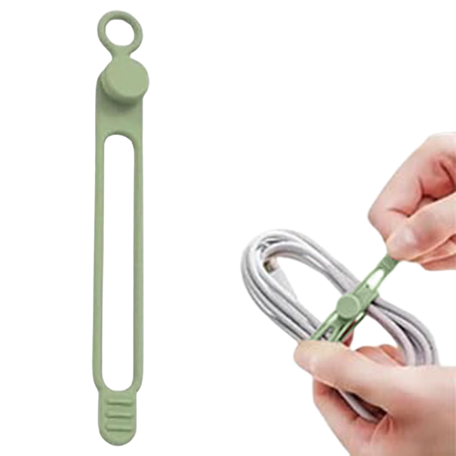 [1park] Silicone Cable Ties, Reusable Cable Management Organizer, Cord ...