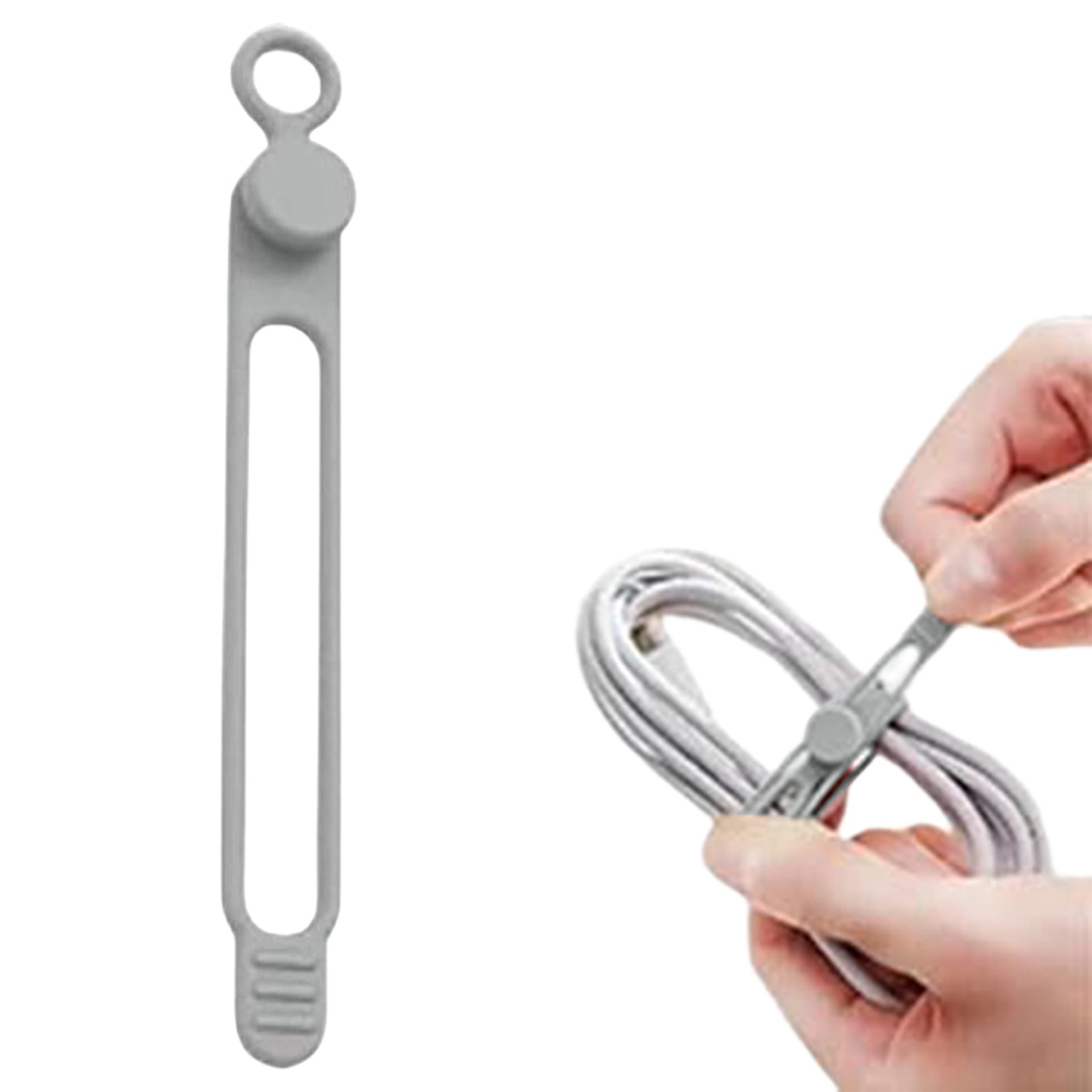 [1park] Silicone Cable Ties, Reusable Cable Management Organizer, Cord ...