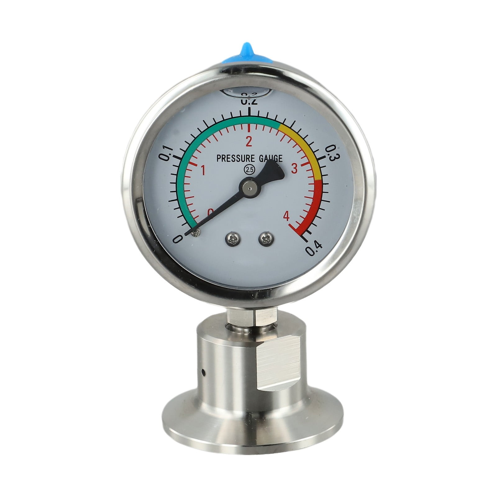 1pc 0-0.4MPa Manometer YTP60 Sanitary Diaphragm Pressure Gauge 50.5mm OD Tri Clamp Membrane ...
