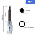 1pc 1/2 inch Drive 12-point Socket Bit Wrench Head M5 M6 M8 M10 M16 ...