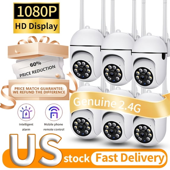 1pc 1080P Smart WiFi Security Camera, Wireless WIFI Indoor Camera, PTZ ...