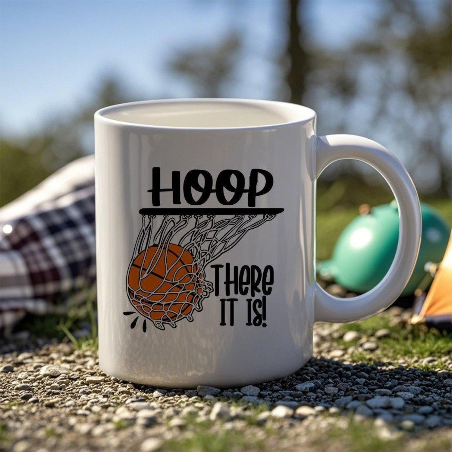 1pc 11oz Basketball Enthusiast Coffee Mug HOOP Design with Basketball ...