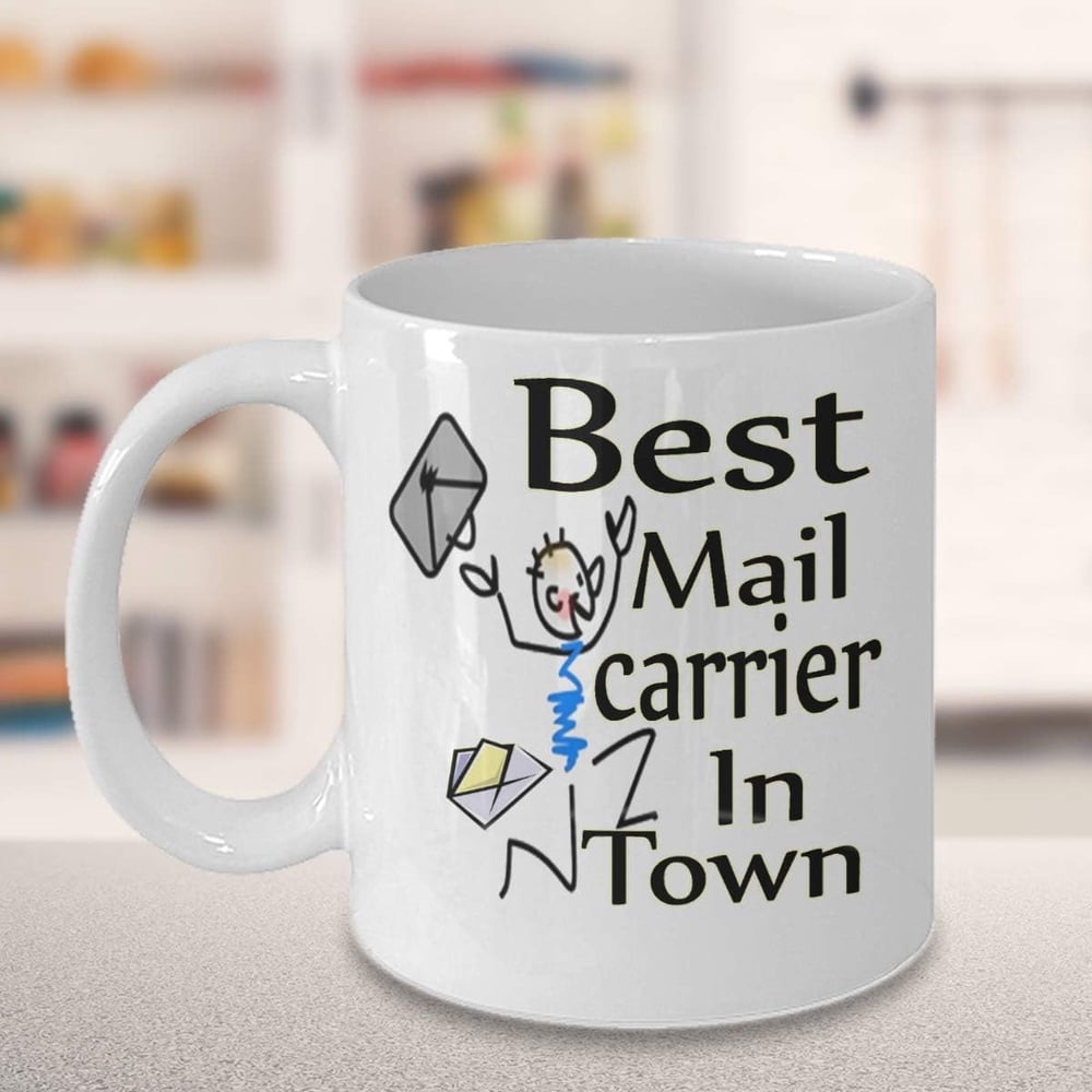 1pc, 11oz, Best Mail Carrier In Town Ceramic Coffee Mug - Microwave ...