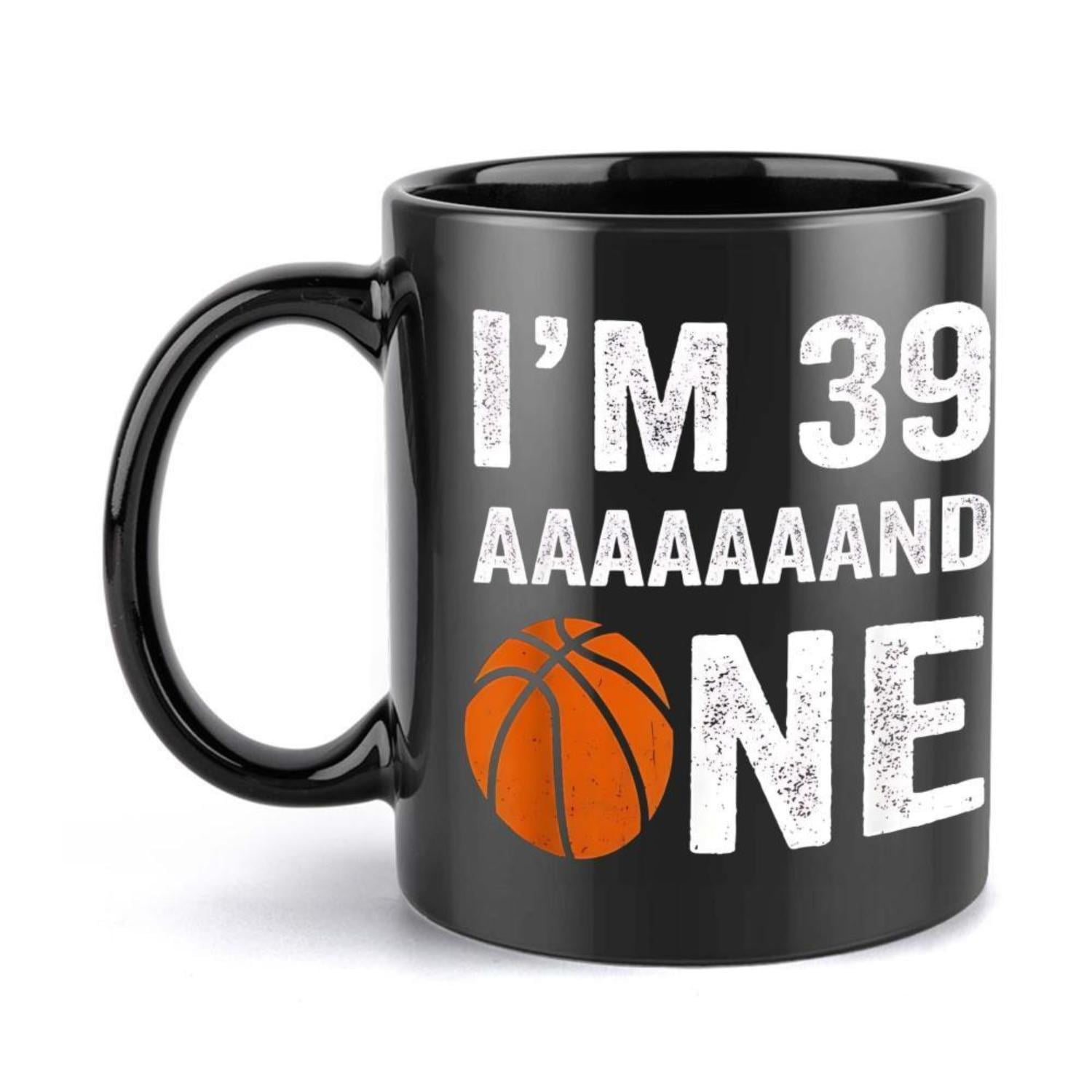 1pc 11oz Black Ceramic Coffee Mug with I m 39 and One Basketball Design ...