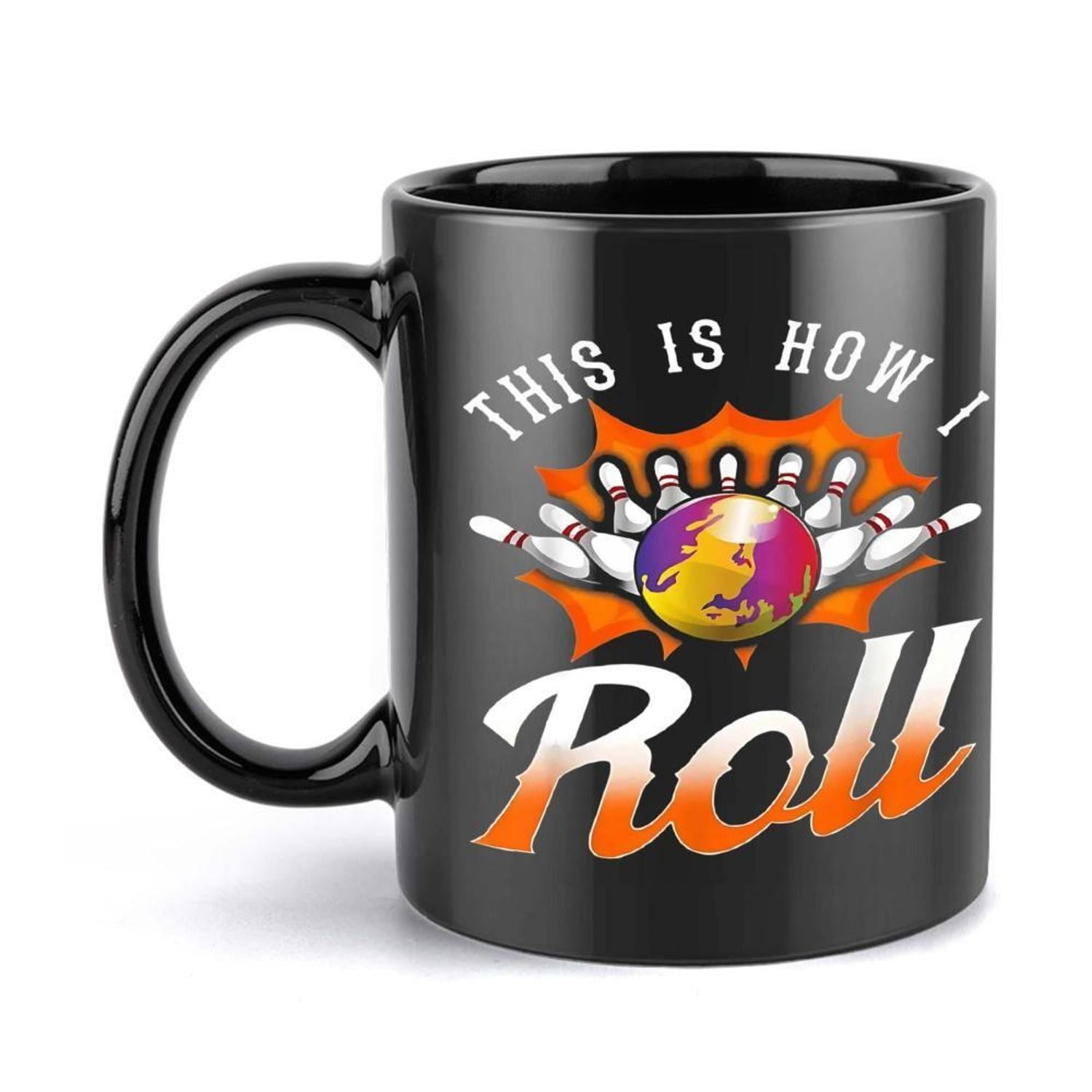 1pc 11oz Bowling Themed Ceramic Mug with Vibrant Graphic Design This is ...