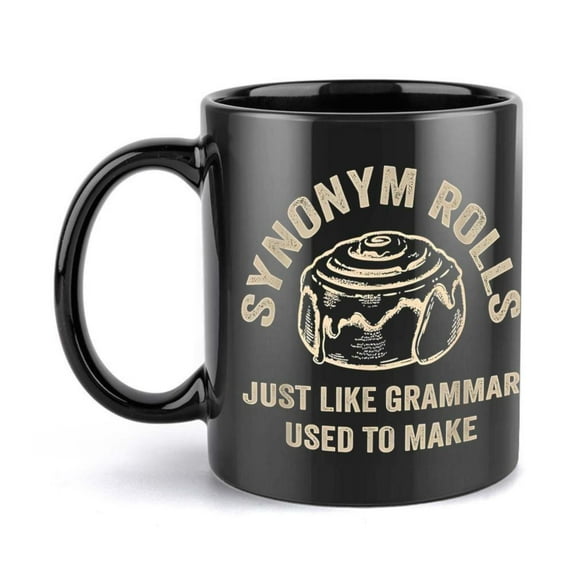 1pc 11oz Ceramic Coffee Mug with Cinnamon Roll Design Synonym Rolls ...