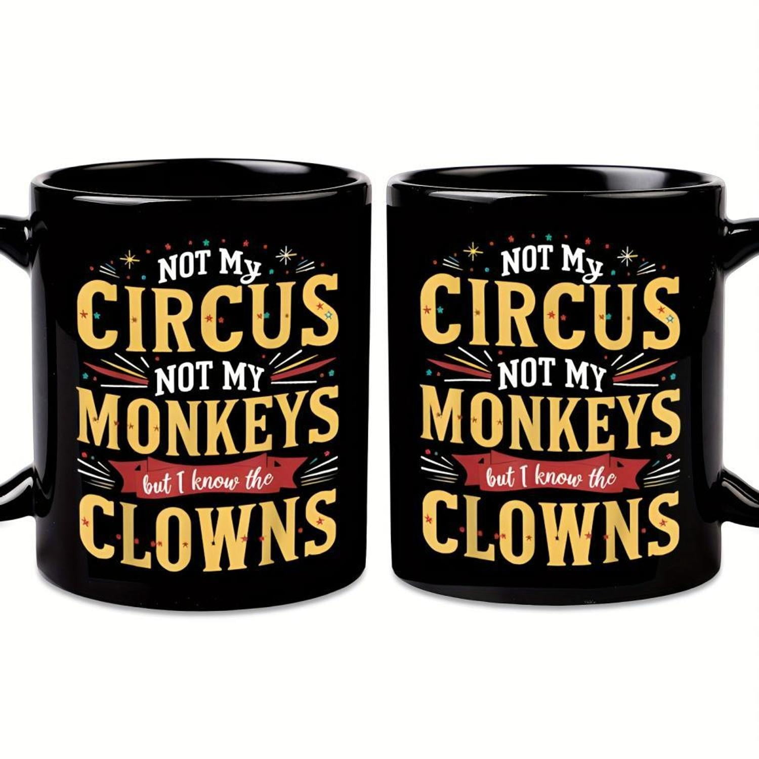 1pc 11oz Ceramic Coffee Mug Funny Humorous Black Coffee Cup printed ...