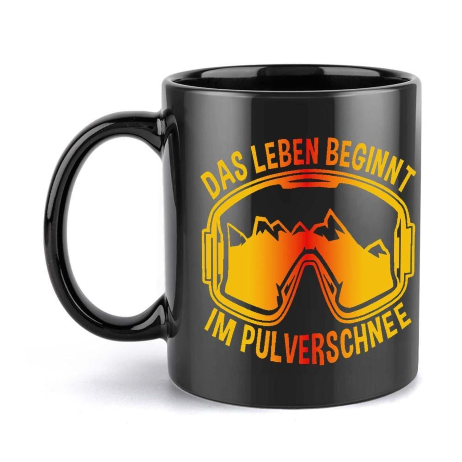 1pc 11oz Ceramic Coffee Mug with Goggles Mountain Design DAS LEben ...