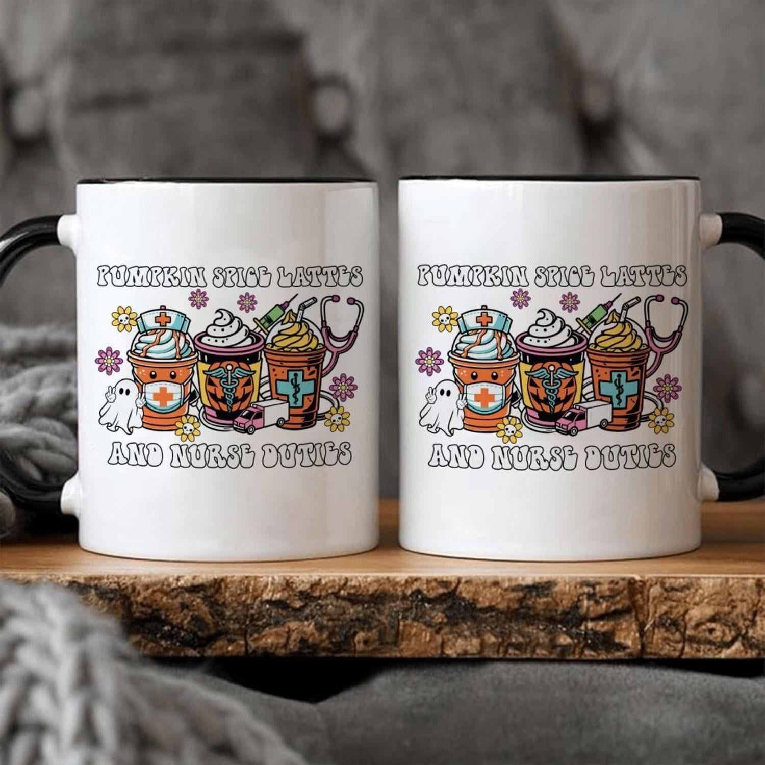 1pc 11oz Ceramic Coffee Mug Halloween Nurse Costume Design with Spooky ...