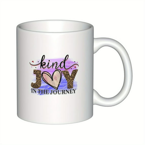 1pc 11oz Ceramic Coffee Mug With Inspirational "Kind Joy In The Journey ...