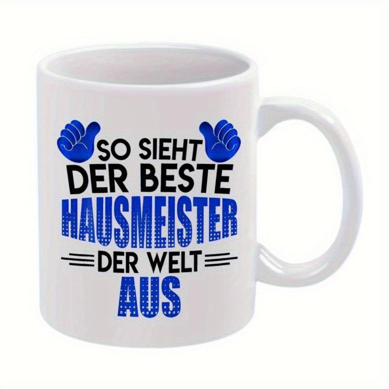 1pc 11oz Ceramic Coffee Mug with So Sicht Der Beste Hausmeister Der ...