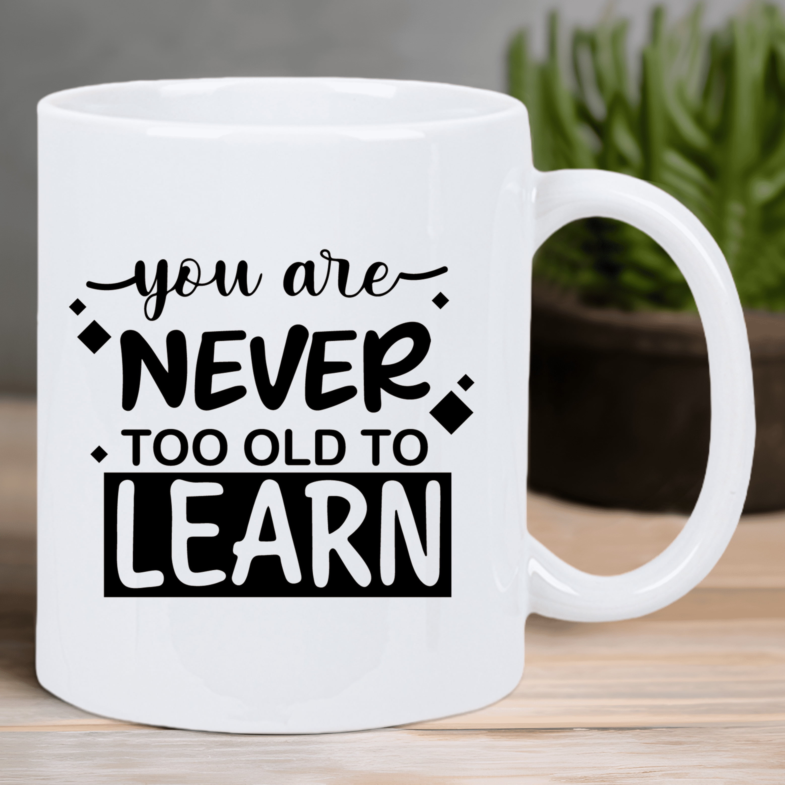 1pc, 11oz Coffee Mug Inspirational Ceramic Mug With "You Are Never Too ...