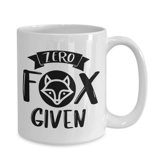 1pc, 11oz, Coffee Mug "Zero Fox Given" Fun Ceramic Coffee Mug - Novel ...