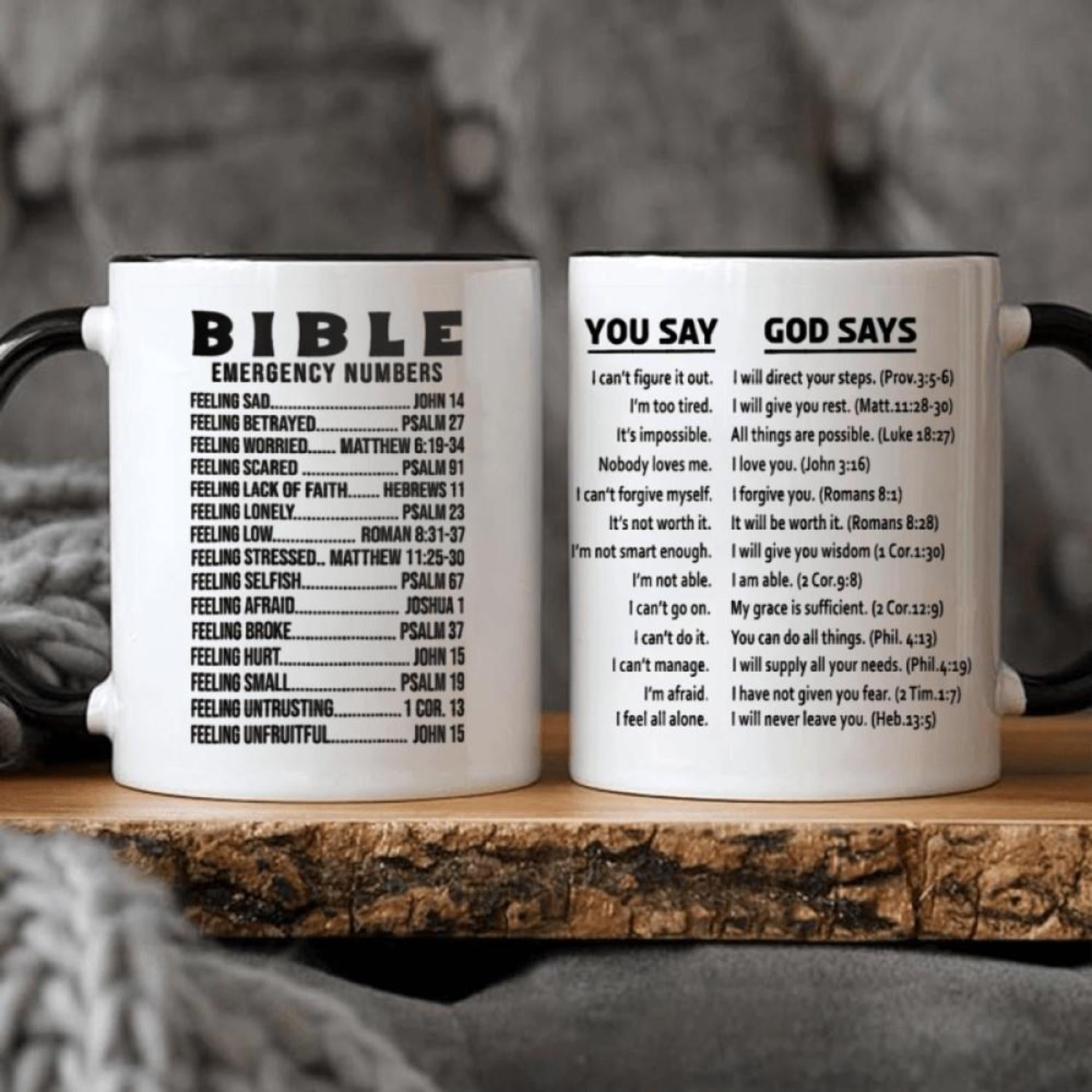 1pc 11oz God Says Ceramic Coffee Mug Funny Humorous Bible Quotes Coffee ...