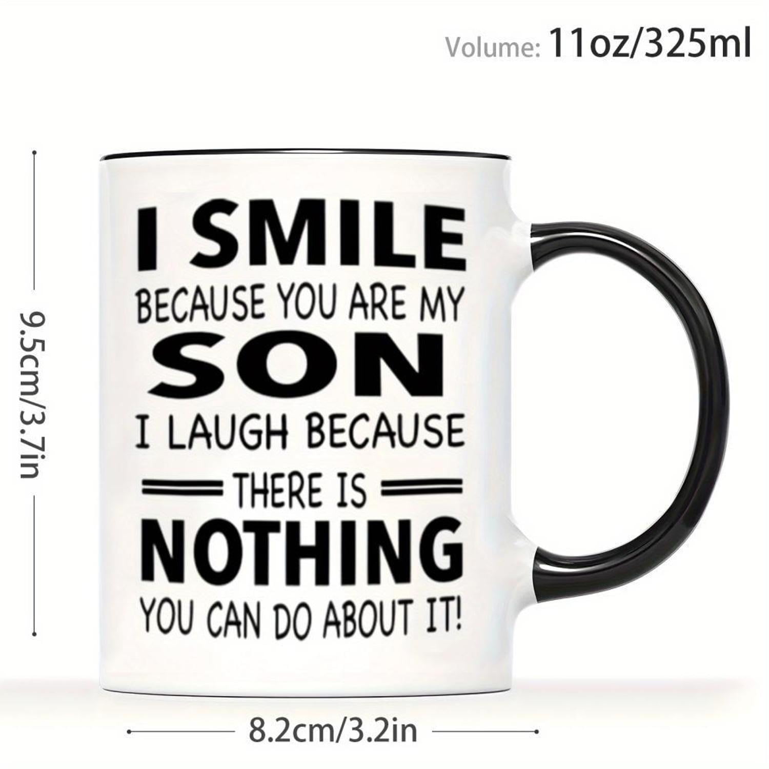 1pc 11oz Humorous Quote Coffee Mug Sarcastic Joke Coffee Cup I Smile ...