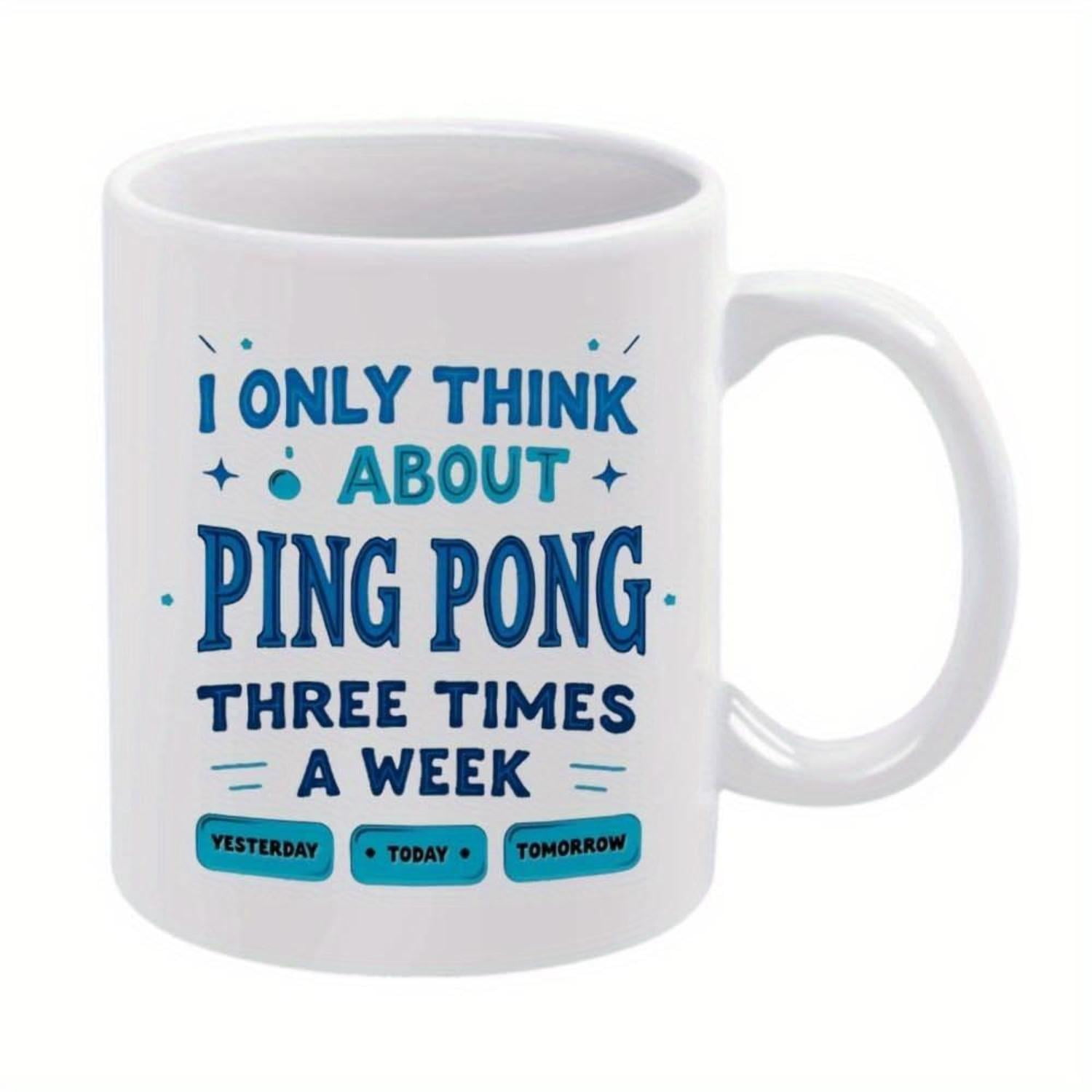 1pc 11oz Ping Pong Times Ceramic Coffee Mug All Seasons Ideal Friends ...