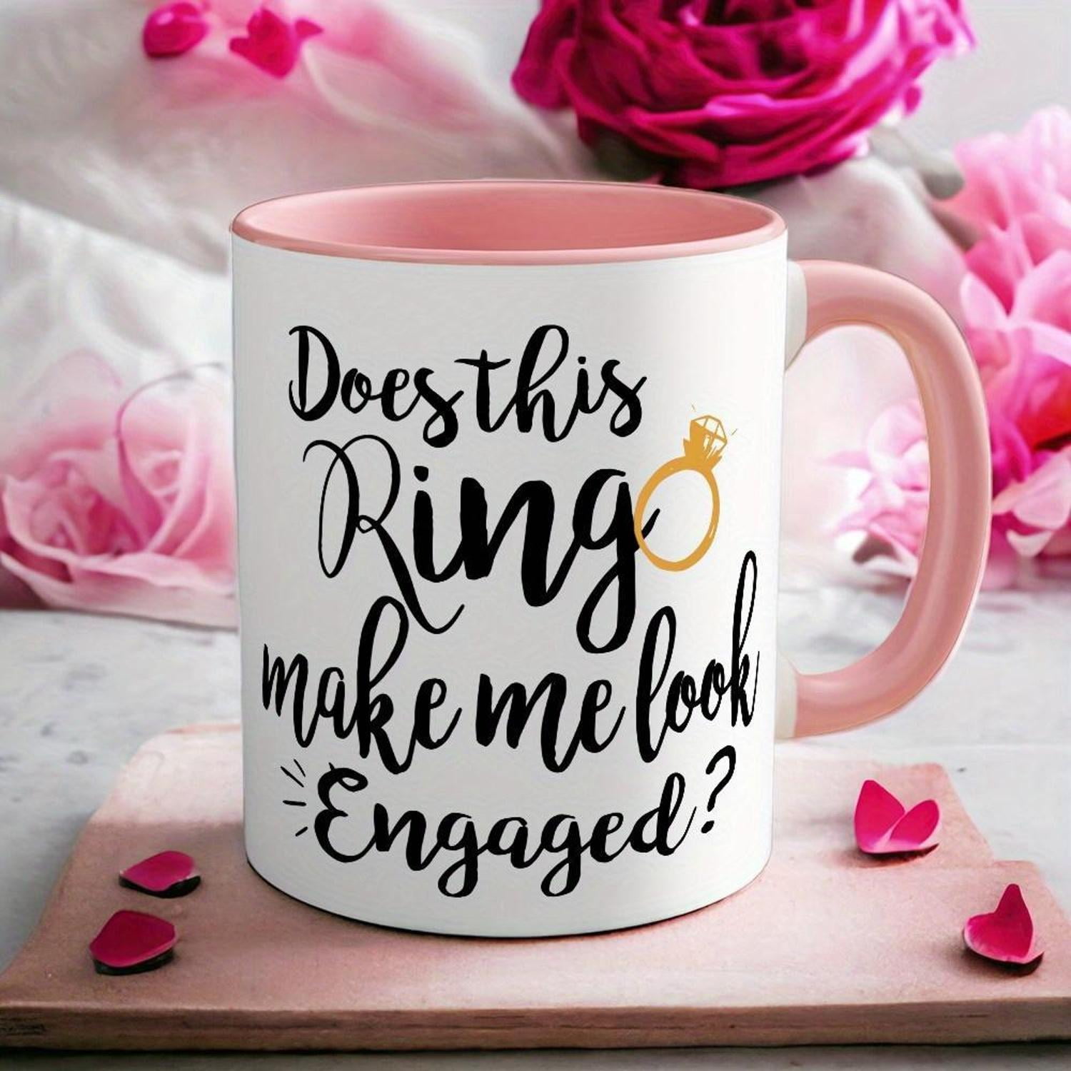 1pc 11oz This Ring Makes Me Look Like An L m EngaSynthetic Gemstoneent ...