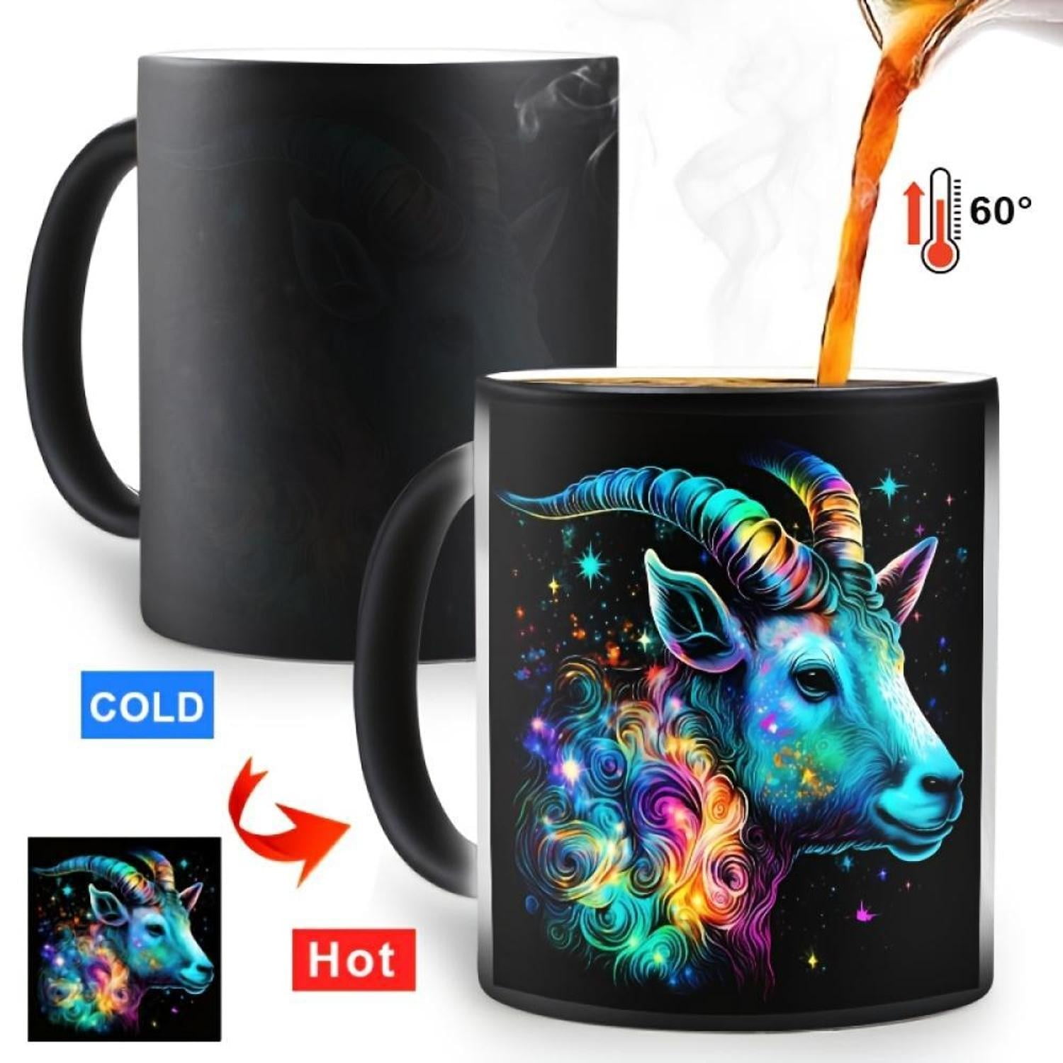 1pc 11oz Zodiac Magic Color Changing Mug Vibrant Design Reusable ...