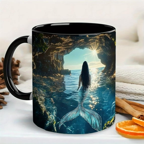 1pc 11oz fantasy Coffee Mug with Mystical Underwater Ocean Cave Art ...