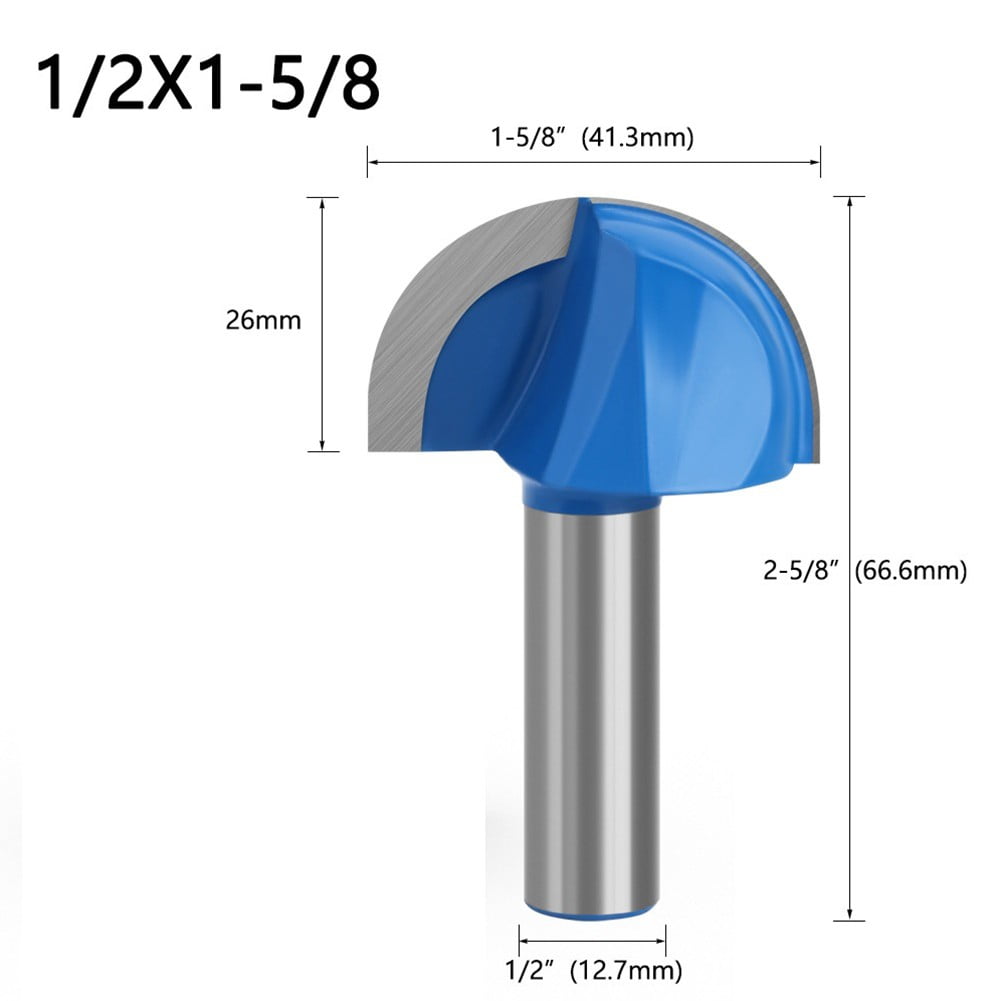 1pc 12.7mm Shank Router Bit Ball Nose End Mill Round Nose Cove CNC ...