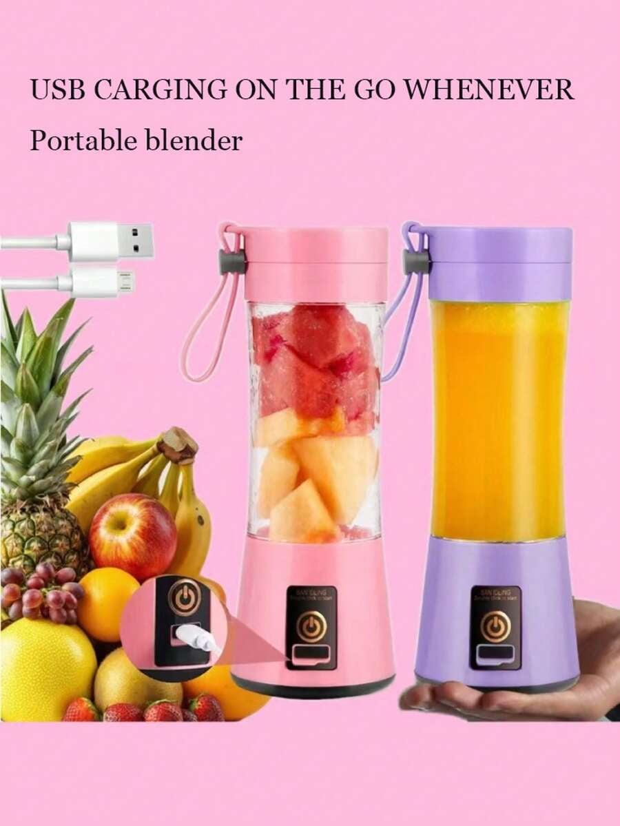 1pc 12.85oz Portable Blender Cup, Electric USB Juicer Blender, Mini ...