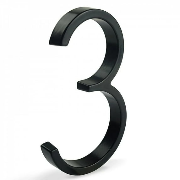 1pc 125mm Floating House Number Outdoor 5 inch Black Zinc Alloy Letter ...