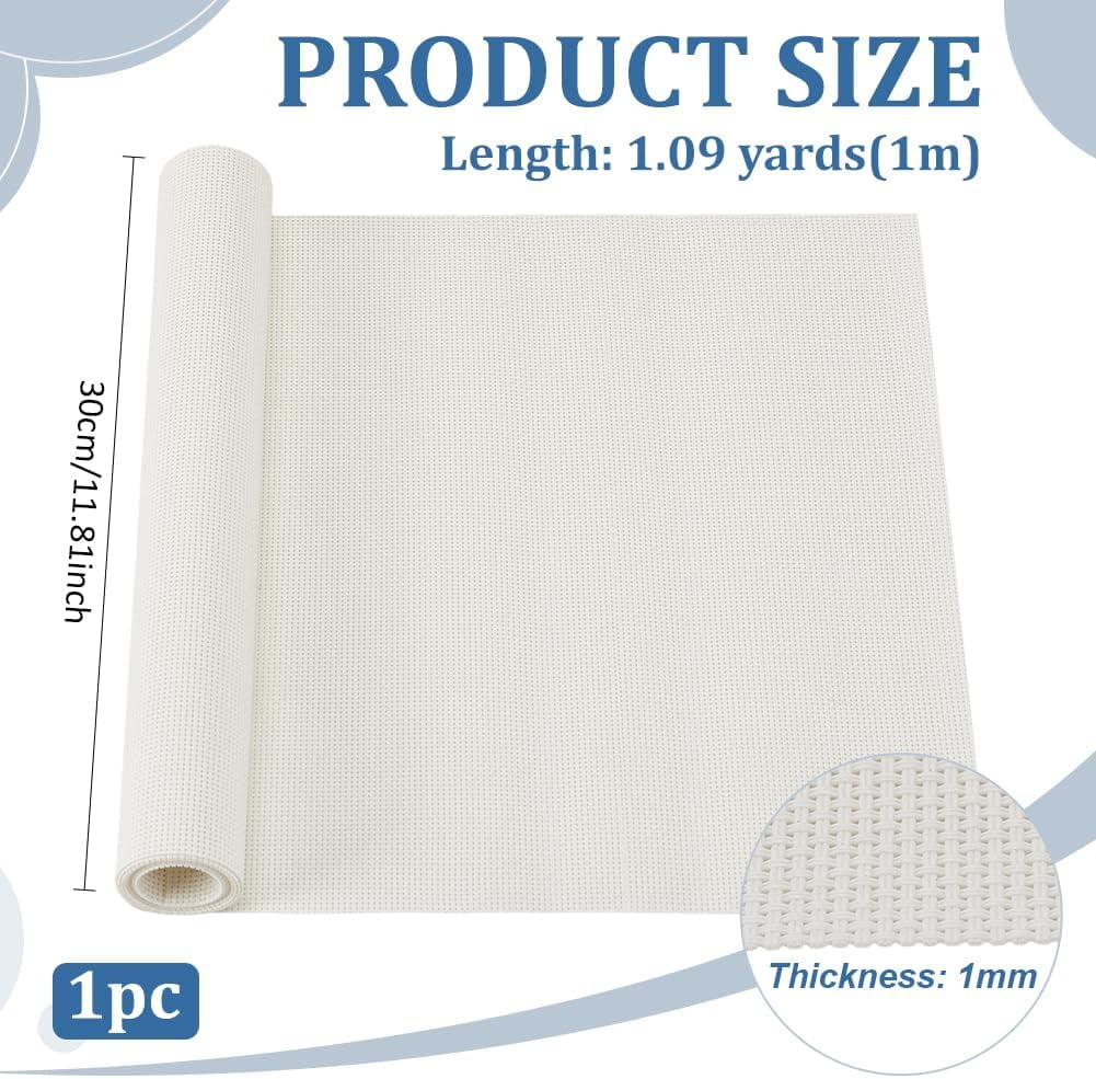 1pc 14CT Plastic Cross Stitch Fabric 39.3x11.8 Inch White Cross Stitch ...