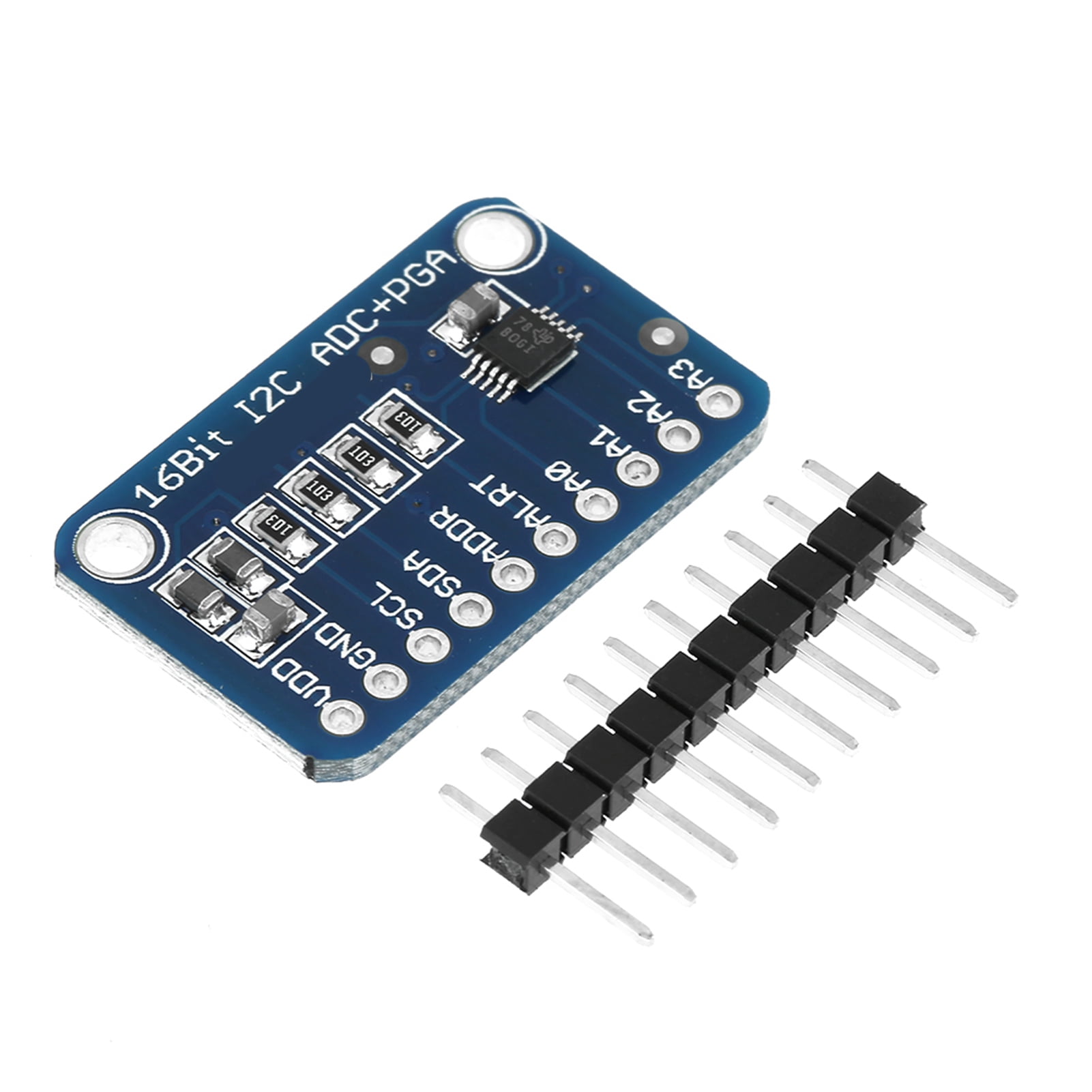 1pc 16‑Bit I2C ADC Development Board Analog to Digital Converter Module ...