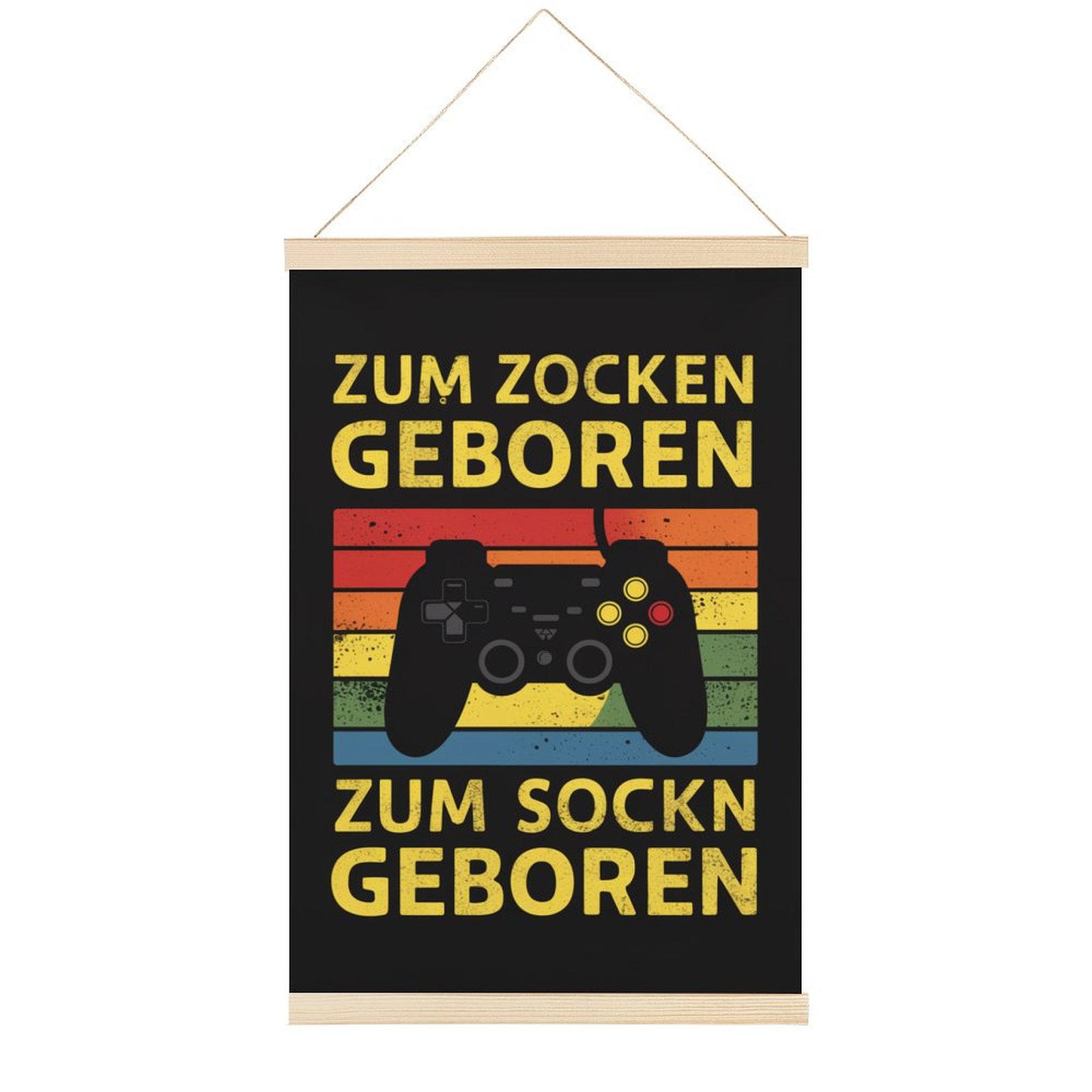 1pc 16inX24in A Framed Wooden Scroll Painting of The Gamer & Gaming ...