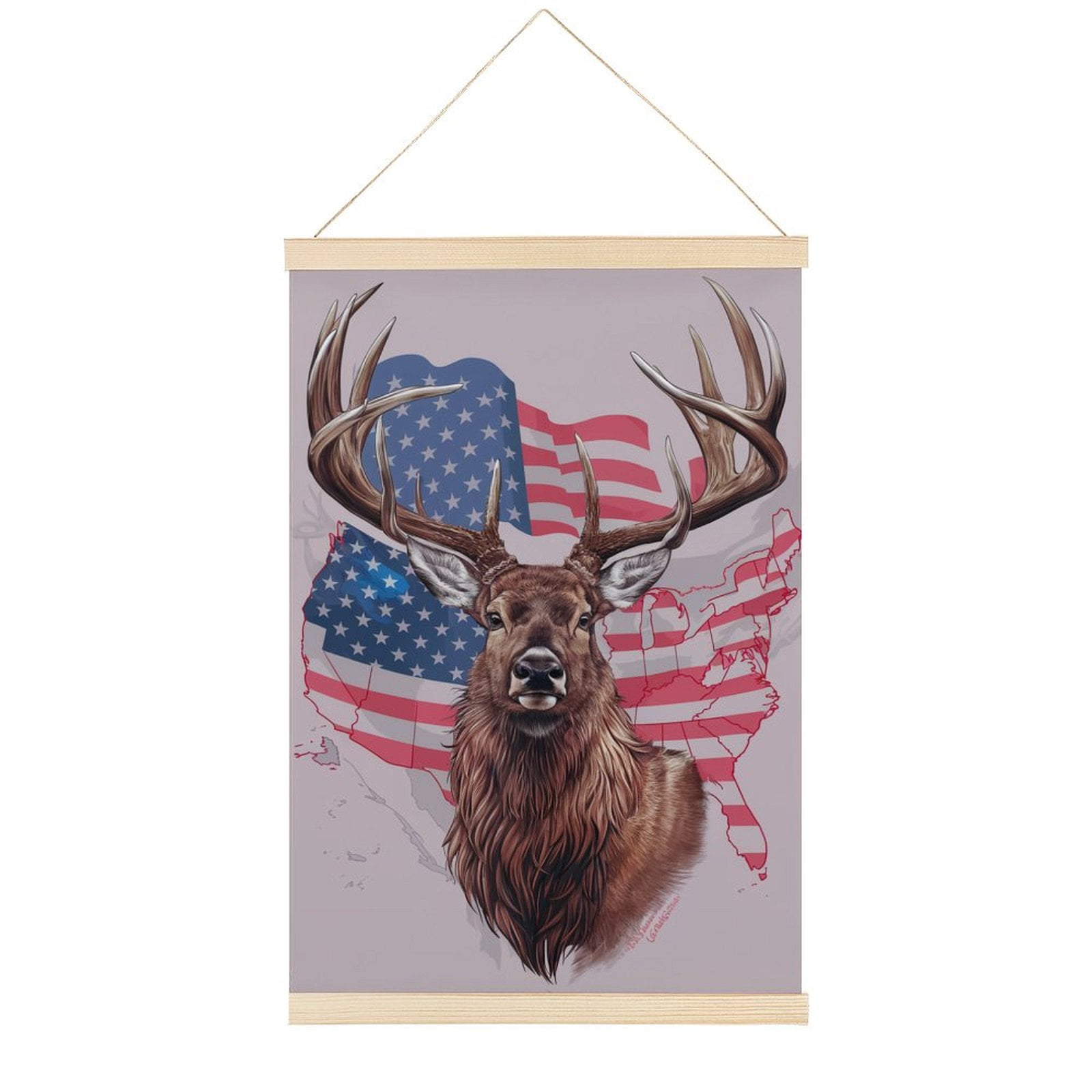 1pc 16inX24in A Framed Wooden Scroll Painting of The Vintage American ...