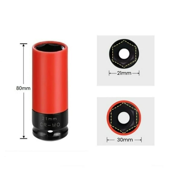 1pc 17/19/21mm Drive Wheel Protector Socket 1/2 Inch Sleeve Nut Socket ...