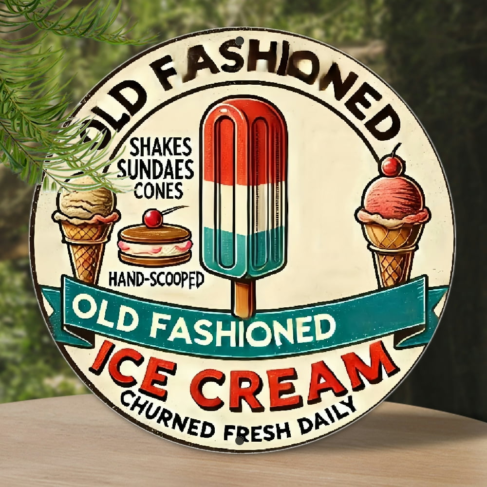 1pc 1Pc8 X 8 Inches (20 X 20 Cm) Old Fashioned Ice Cream, Sweet And ...