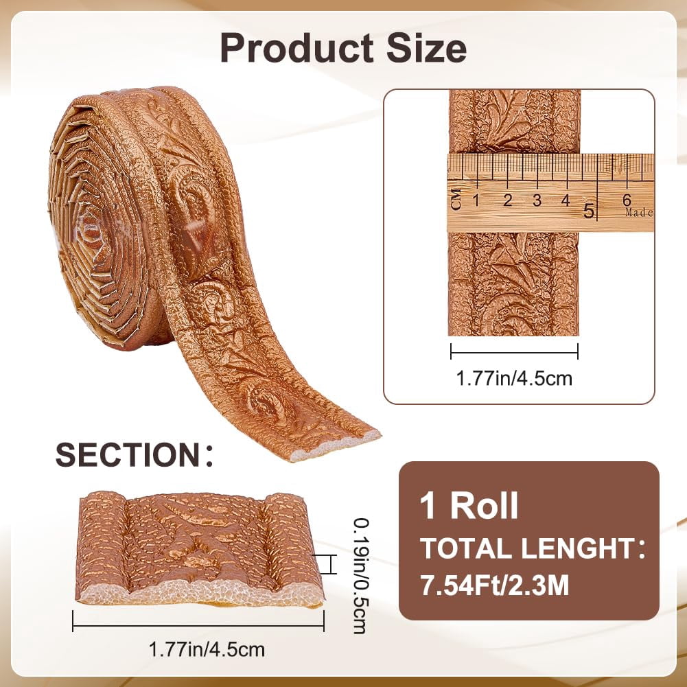 1pc 1pc PVC Foam 3D Self-Adhesive Waterproof Wallpaper Border Lines ...