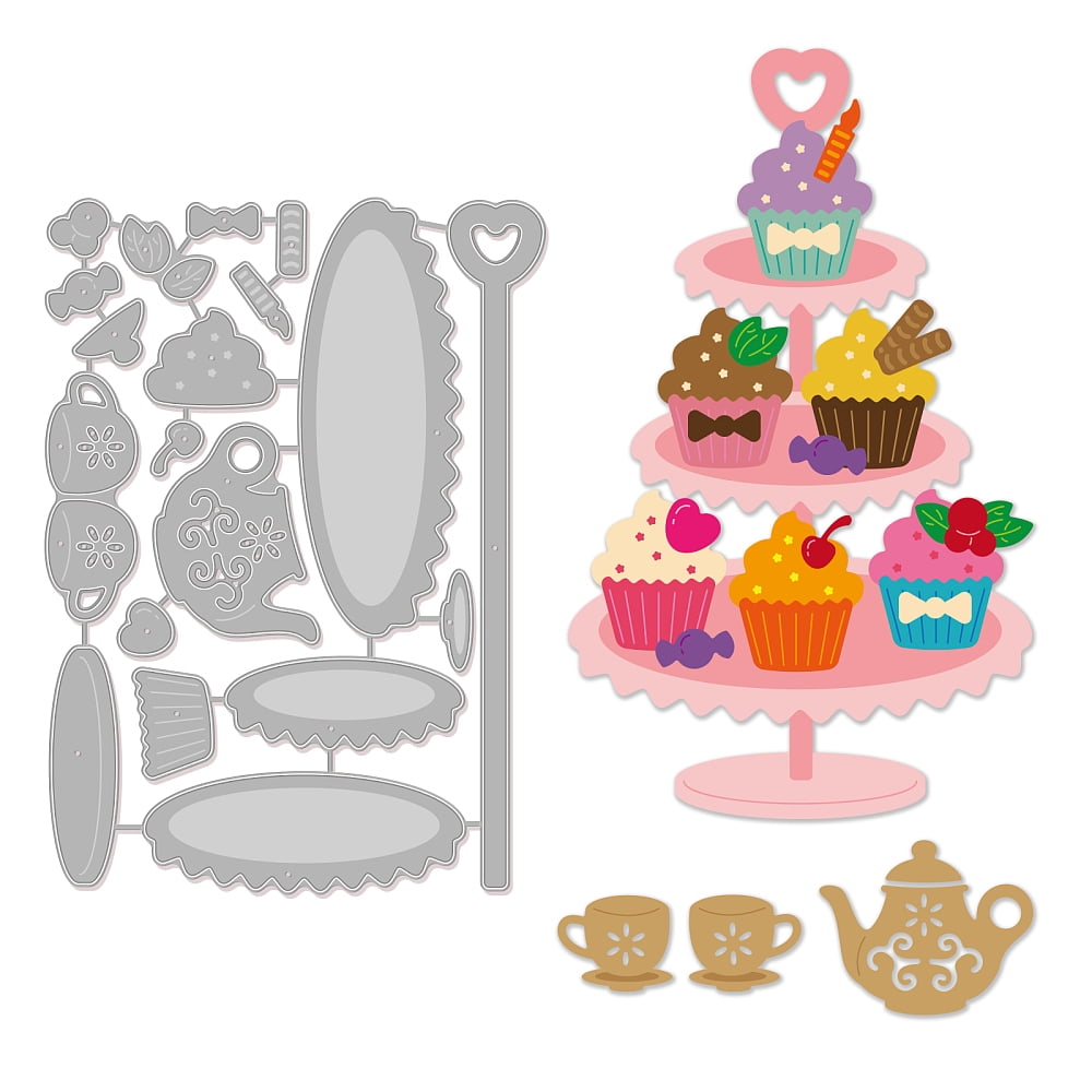 1pc 1set Party Cake Cutting Dies Metal Birthday Cake Stand Die Cuts ...