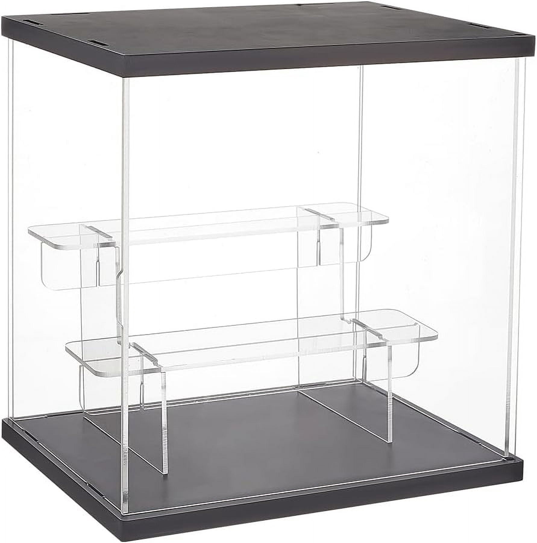 1pc 2-Tier Clear Display Case Acrylic Box Whole Scene Riser Display ...