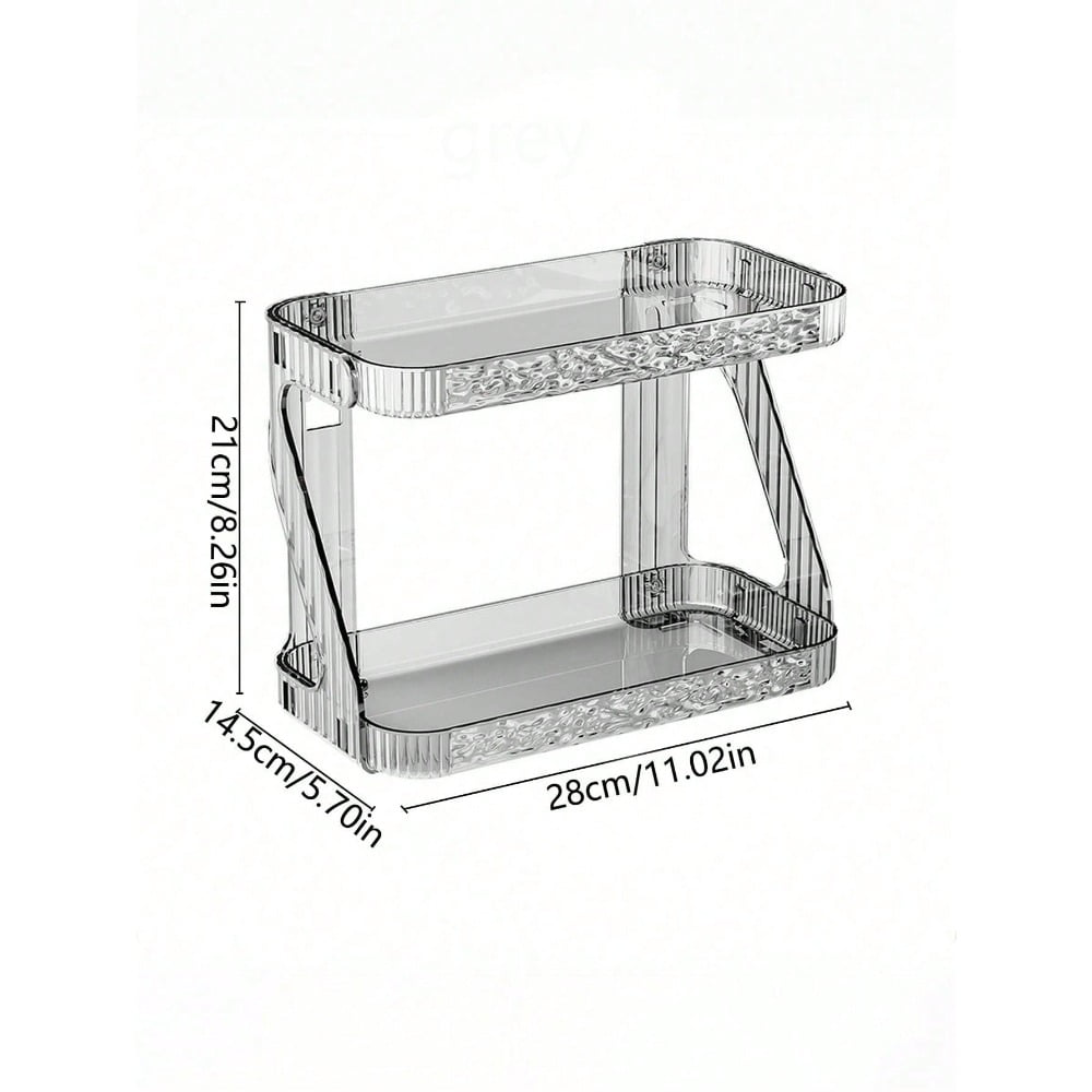 1pc 2-Tier Vanity Makeup And Perfume Storage Shelf, Bathroom Countertop ...