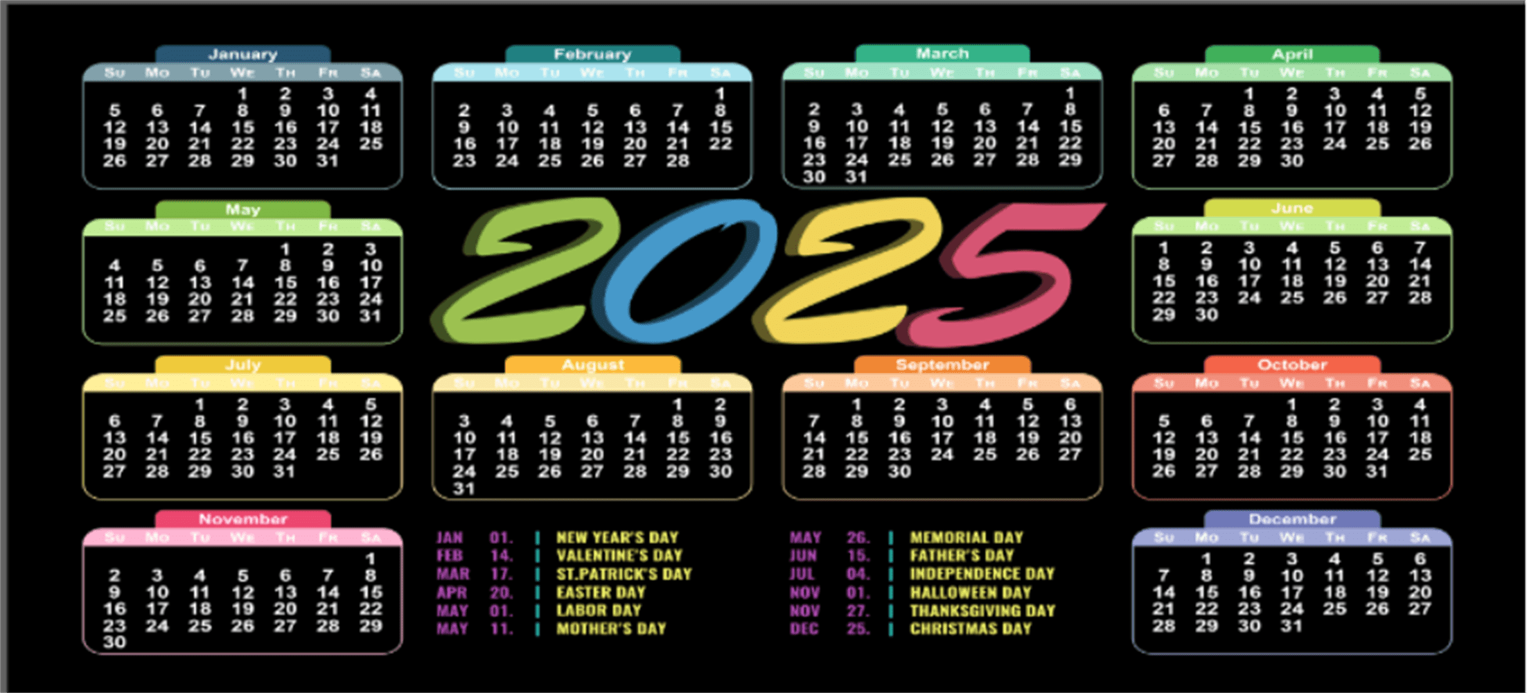 1pc 2025 Calendar Mouse Pad, Cool Design For Women And Girls Rectangle ...