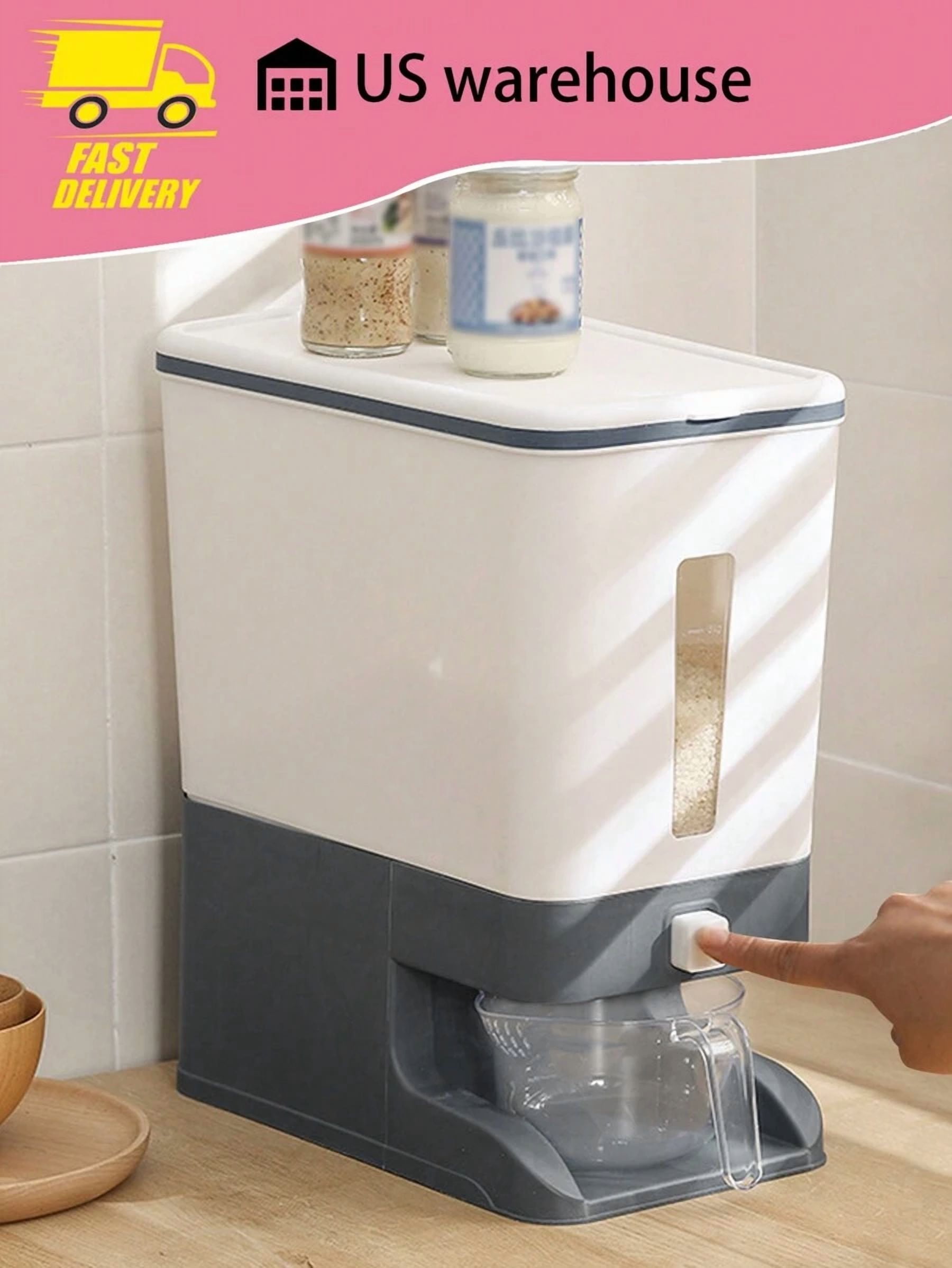 1pc,22 Lbs Rice Dispenser With Measuring Cup,Large Rice Container, Food ...