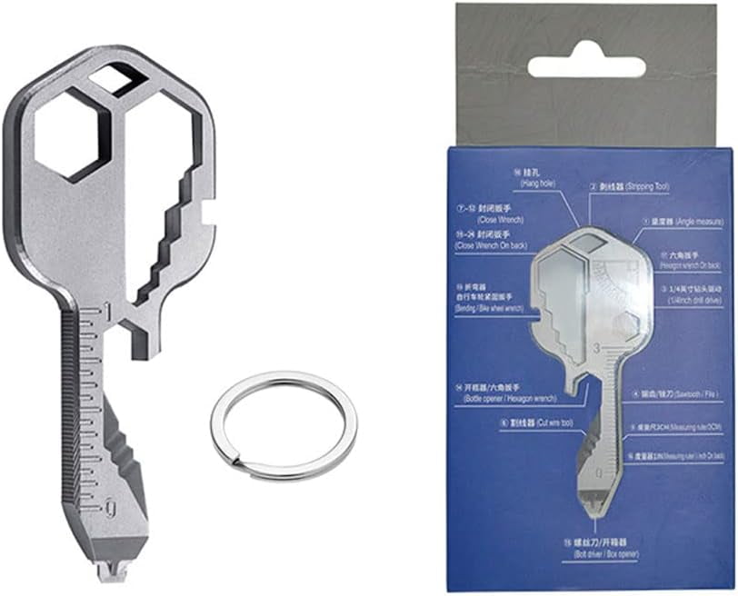 1pc 24 in 1 Multi-Tool Key Stainless Steel Portable Tool Keychain Mini ...