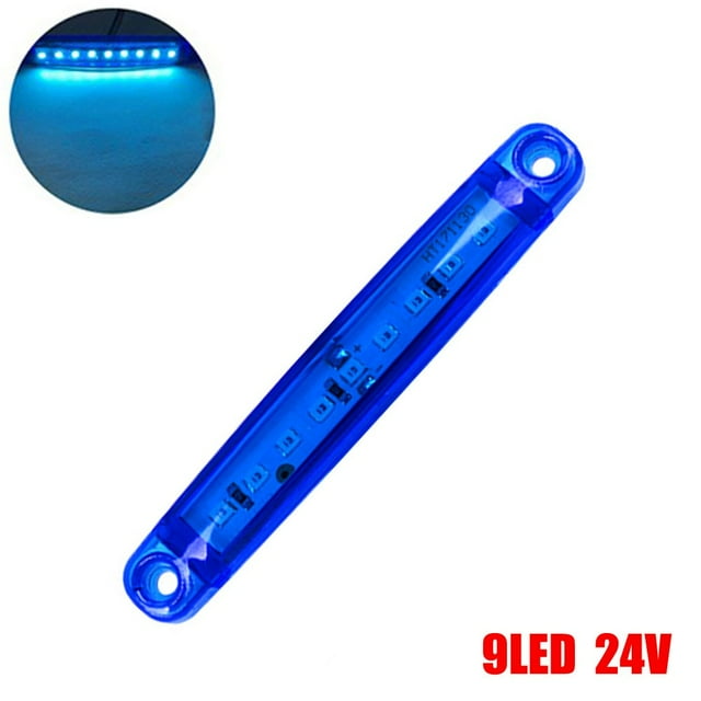 1pc 24V 5W 9-LED Car Side Marker Indicator Light Red/Yellow/Blue/White ...