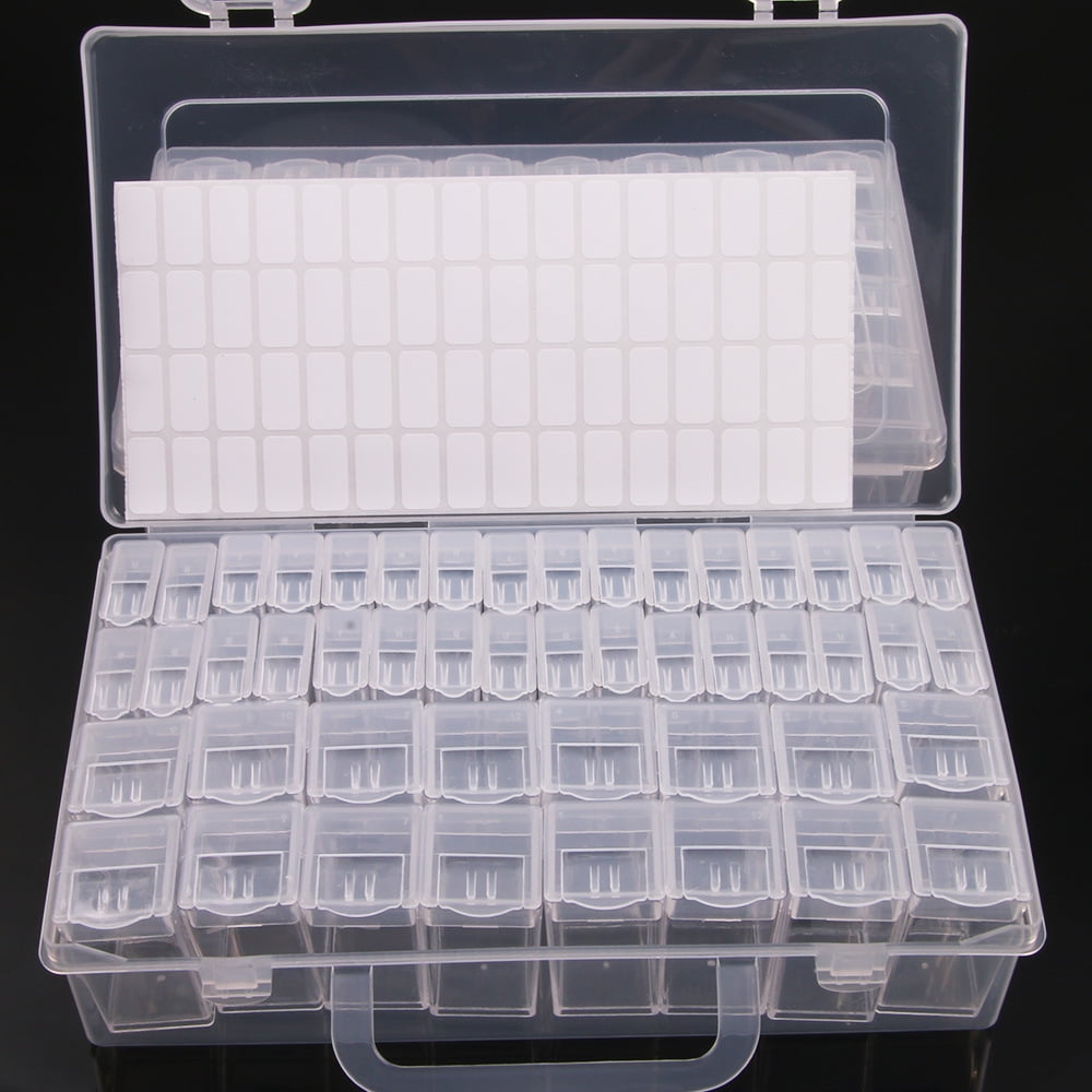 1pc 28/32/48/56/64 Slots Plastic Storage Box, DIY Diamond Painting ...
