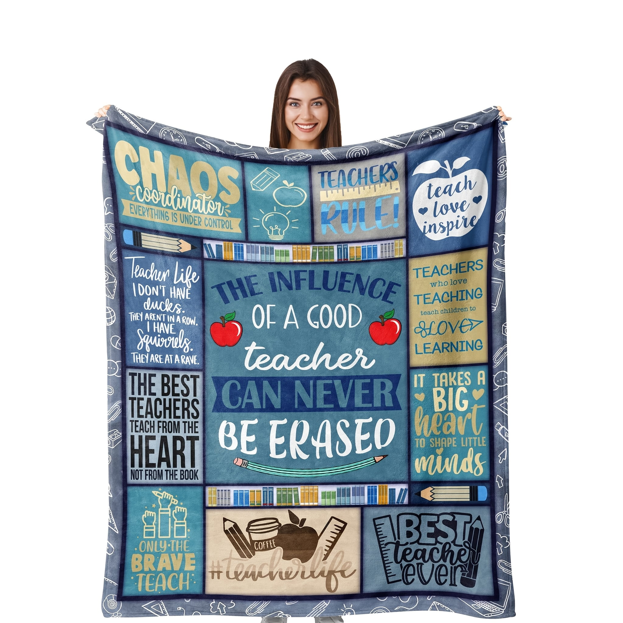 1pc 280g Teacher Appreciation Blanket - Cozy Flannel Throw with ...