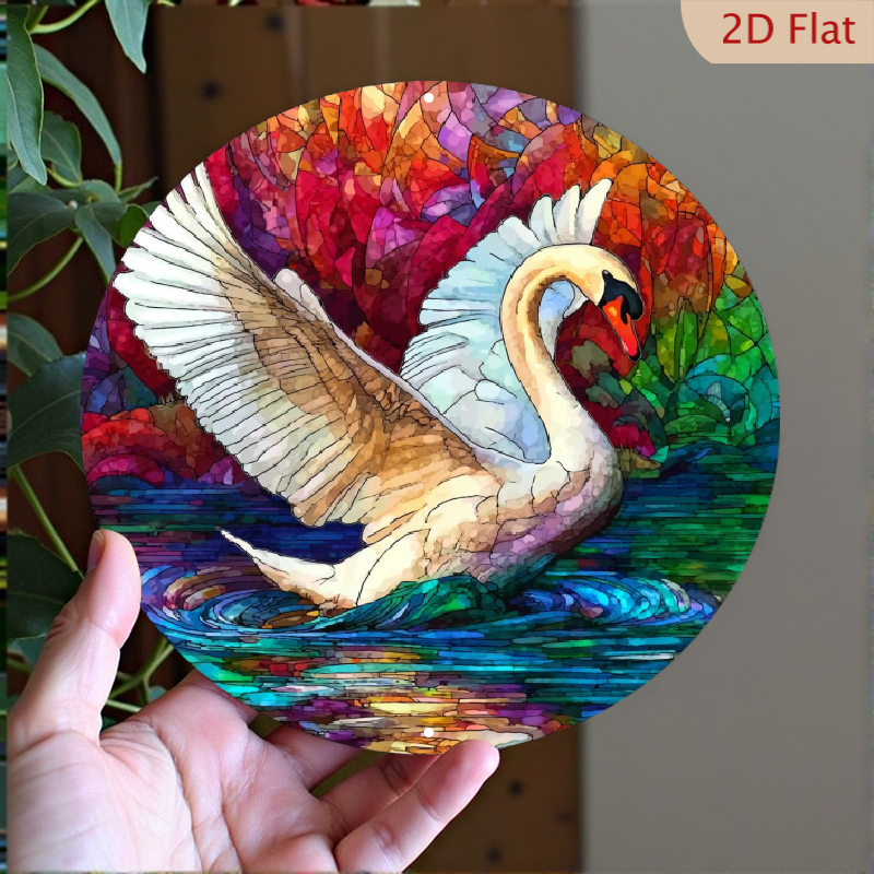 1pc, 2D Flat Print, Round Aluminum Sign Wall art, Vintage Metal Sign ...
