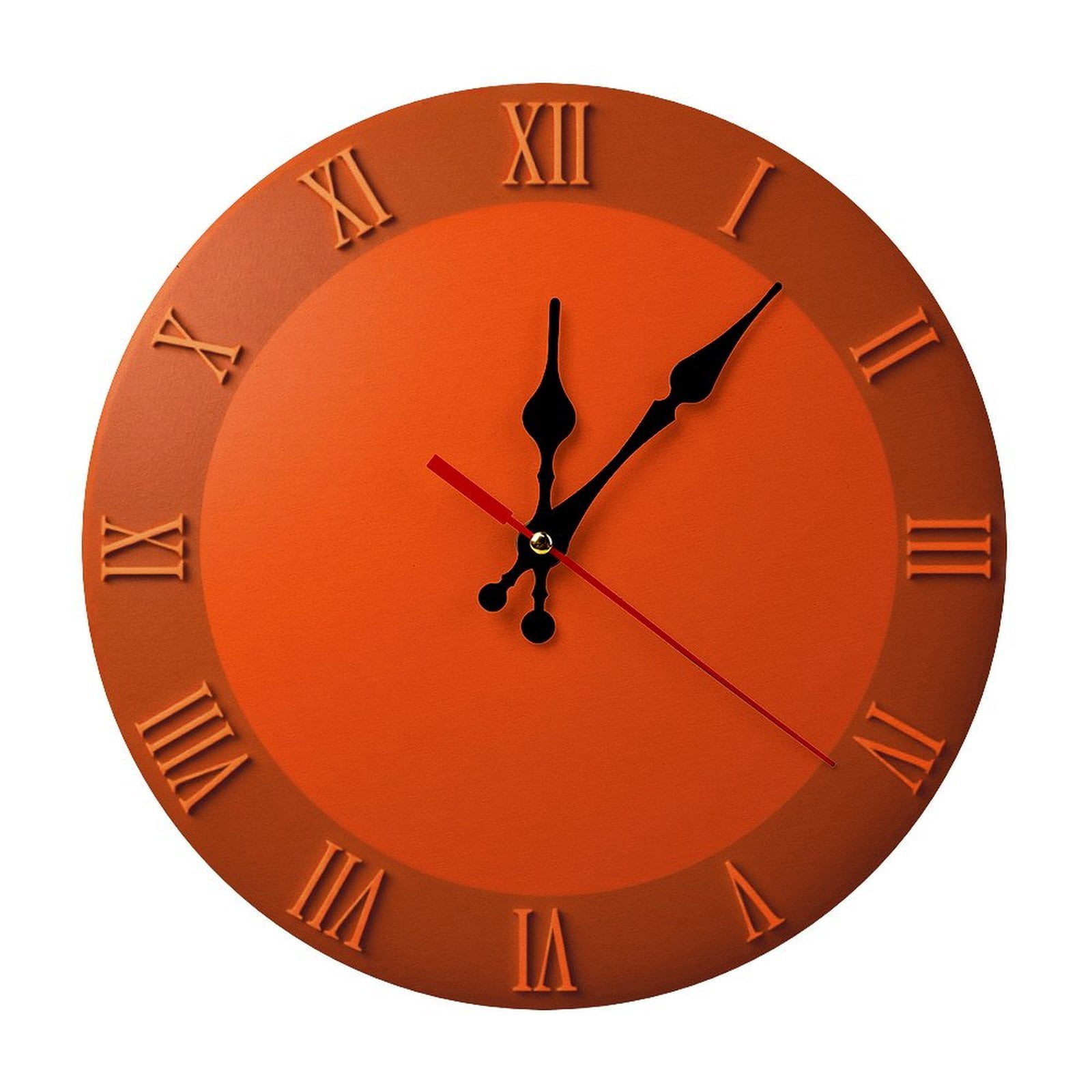 1pc 2D Flat, Silent Round Wall Clock Roman Numeral Clock Face Design ...