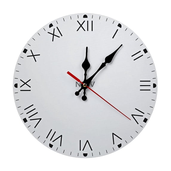 1pc 2D Flat, Silent Round Wall Clock Roman Numerals Clock Face Design ...