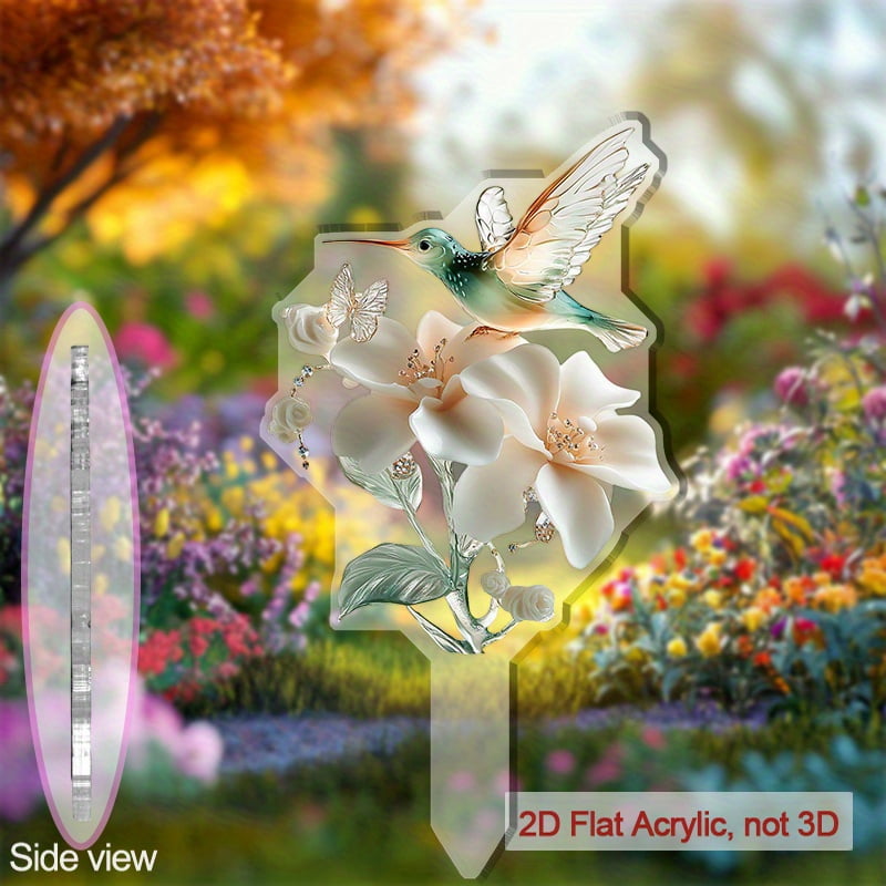 1pc 2d flat Acrylic Ground Insert Decoration featuring a delicate glass ...