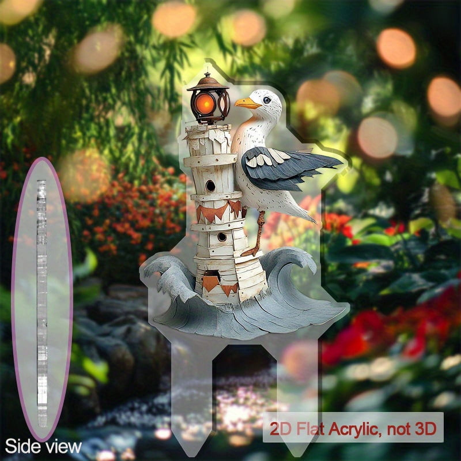 1pc 2d flat Acrylic Ground Insert Decoration featuring a seagull pirate ...
