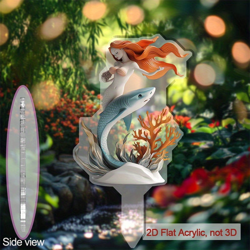 1pc 2d flat Acrylic Ground Insert Decoration featuring a protective ...