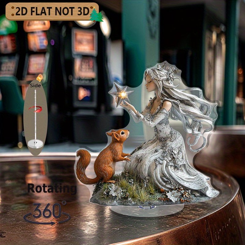 1pc 2d flat Revolving acrylic display featuring an ethereal star ...